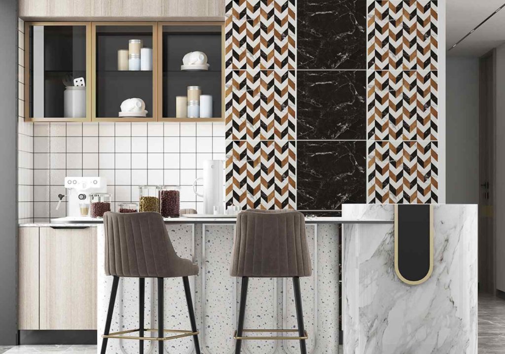 Dado Tiles for Kitchen| Kitchen Interiors| Bonito Designs