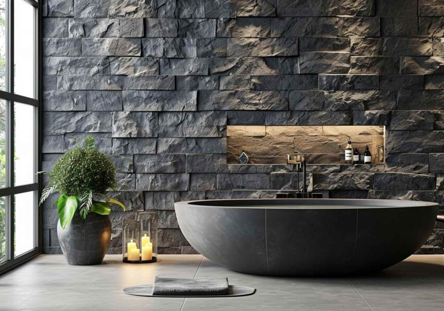 Stylish Anti-Skid Beige Tiles for Bathroom | Bonito Designs
